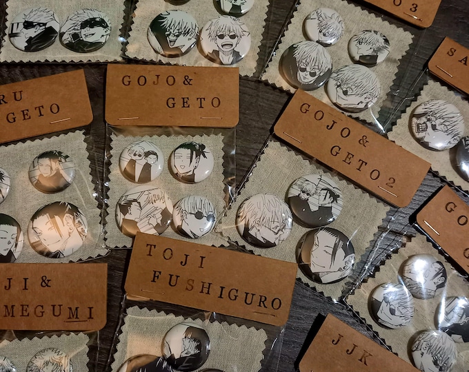 Jujutsu Kaisen Badge Packs - JJK Badges - Manga Badges - Satoru Gojo ...