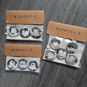 My Hero Academia Badge Packs - MHA Badges - Manga Badges - Izuku ...