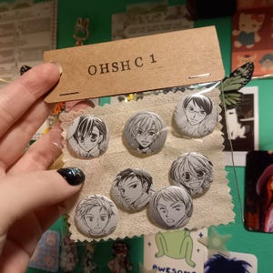 Ouran High School Host Club Badge Packs - OHSHC Badges - Manga Badges ...