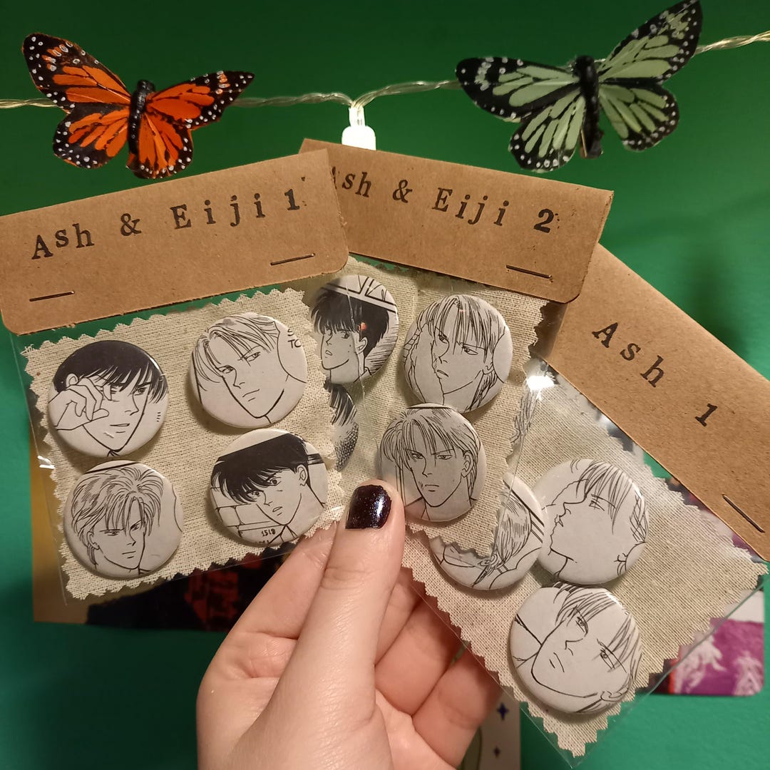 Banana Fish Badge Packs - Ash Lynx Badges - Manga Badges - Eiji Okamura ...