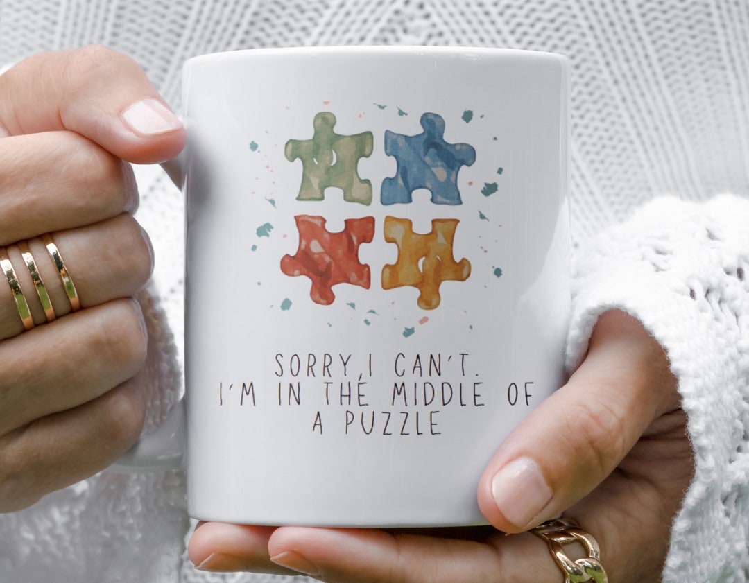 Puzzle Lover Gift, Puzzle Mug, Puzzling is My Therapy Coffee Mug, Puzzle Solver Mug, Puzzle ...