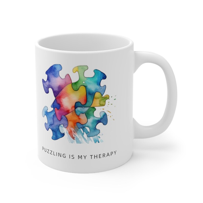 Puzzle Lover Gift, Puzzle Mug, Puzzling is My Therapy Coffee Mug ...