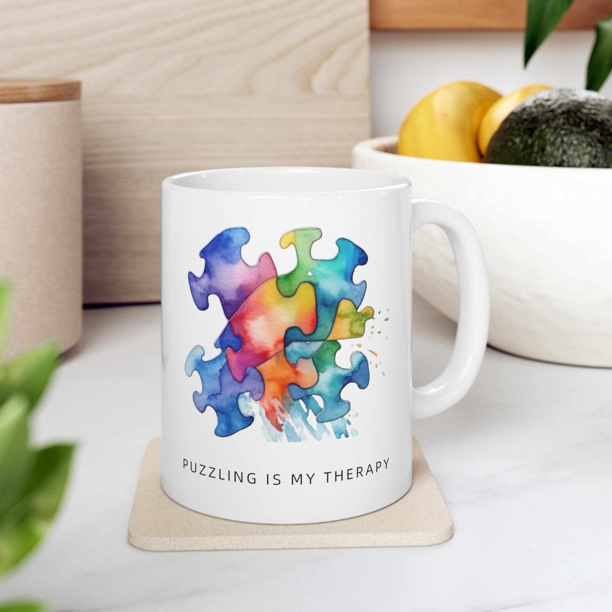 Puzzle Lover Gift, Puzzle Mug, Puzzling is My Therapy Coffee Mug, Puzzle Solver Mug, Puzzle ...
