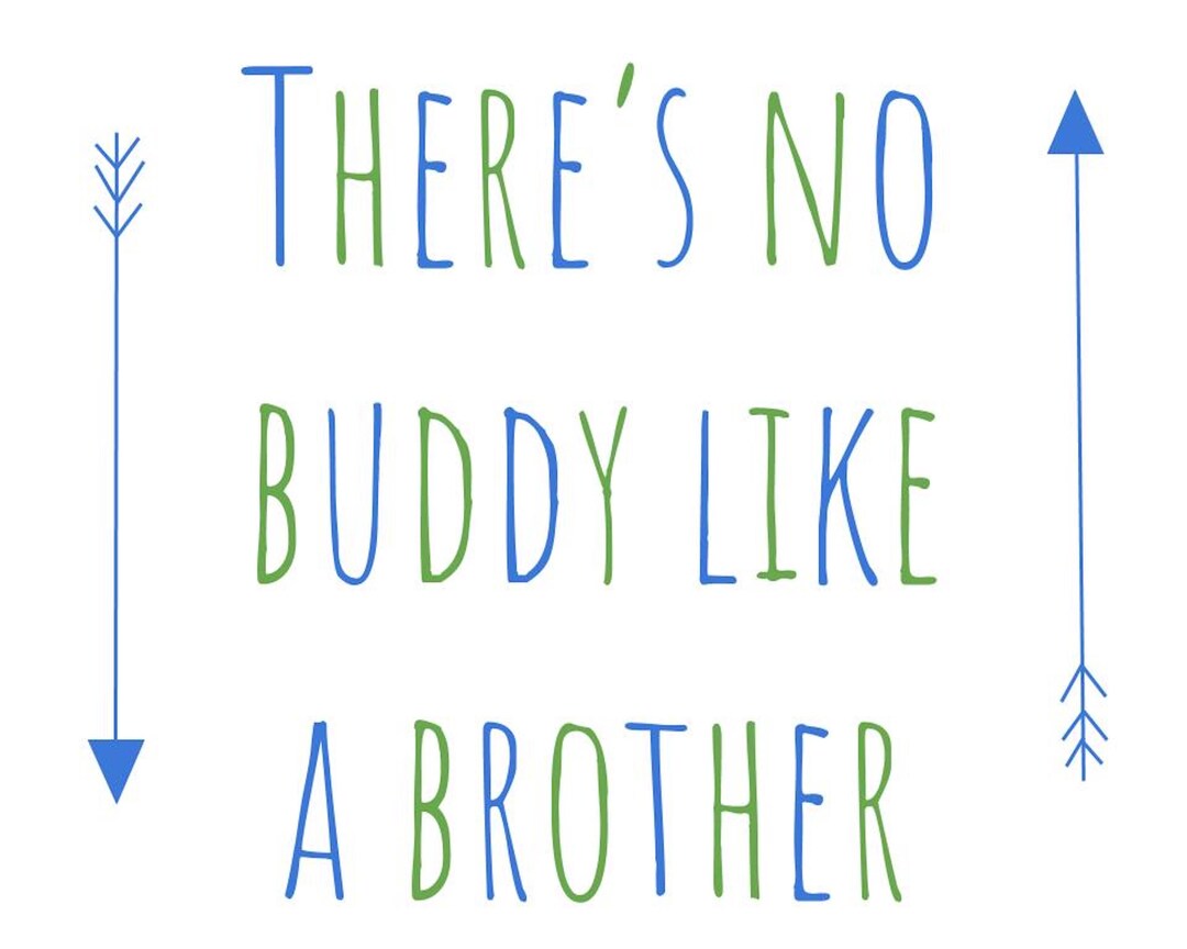 No Buddy Like a Brother Printable, Boy's Room Wall Art (digital ...