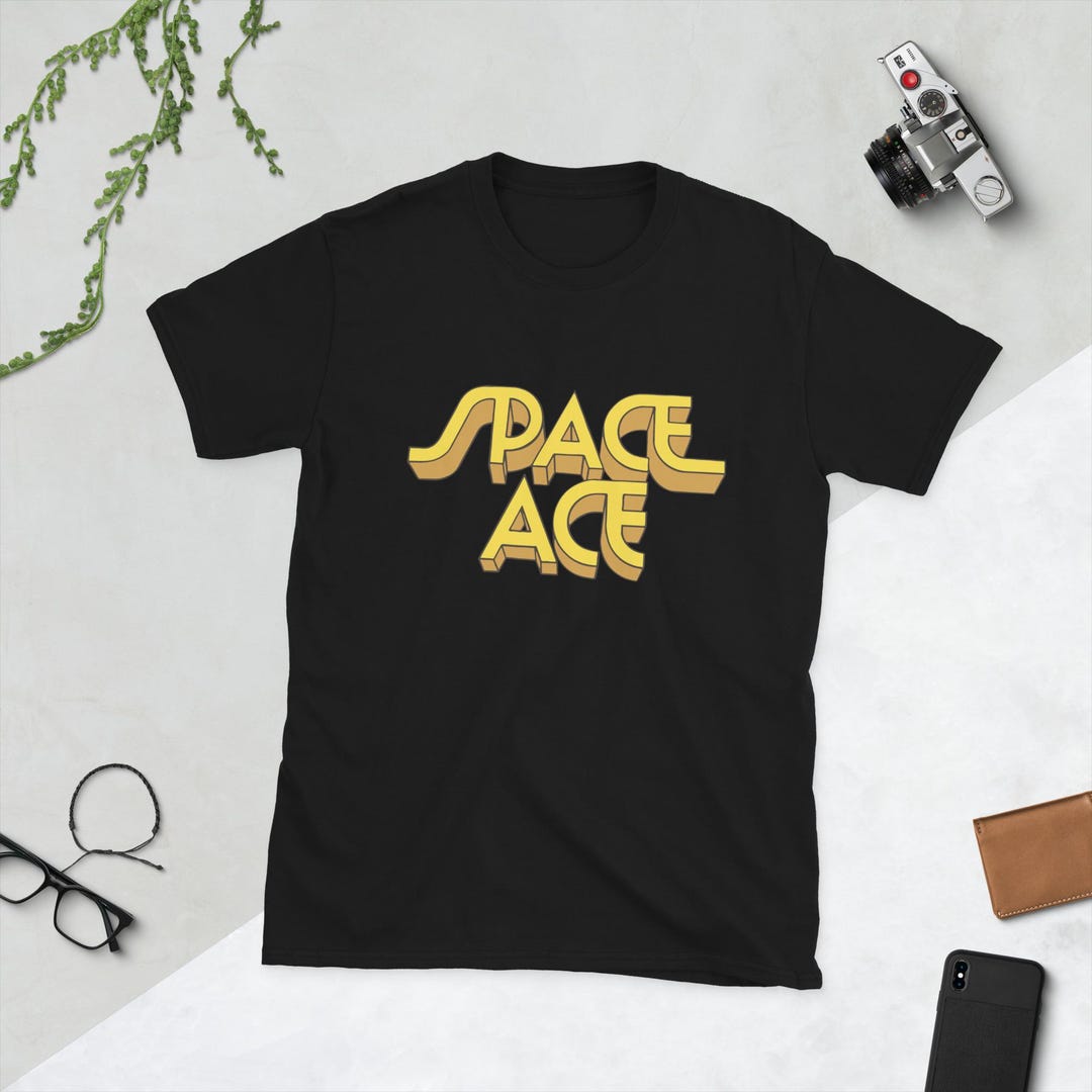 Retro Space Ace Arcade Gaming T-shirt: Unisex Short-sleeve Nostalgic ...
