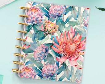 Floral Happy Planner Cover Erin Condren Planner Cover for Disc Bound ...