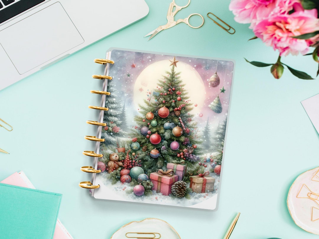 Christmas Tree Planner Cover for Disc Bound Planner | Planner Cover for ...