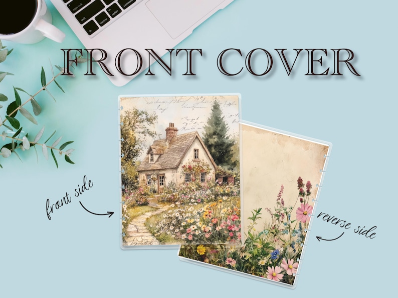 Cottage Planner Cover for Disc Bound Planner | Planner Cover for Spiral ...