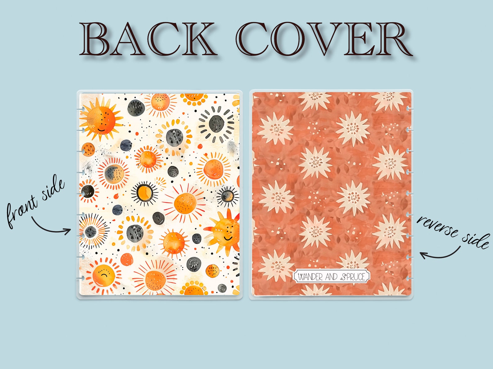 Sunshine Planner Cover for Disc Bound Planner | Planner Cover for ...