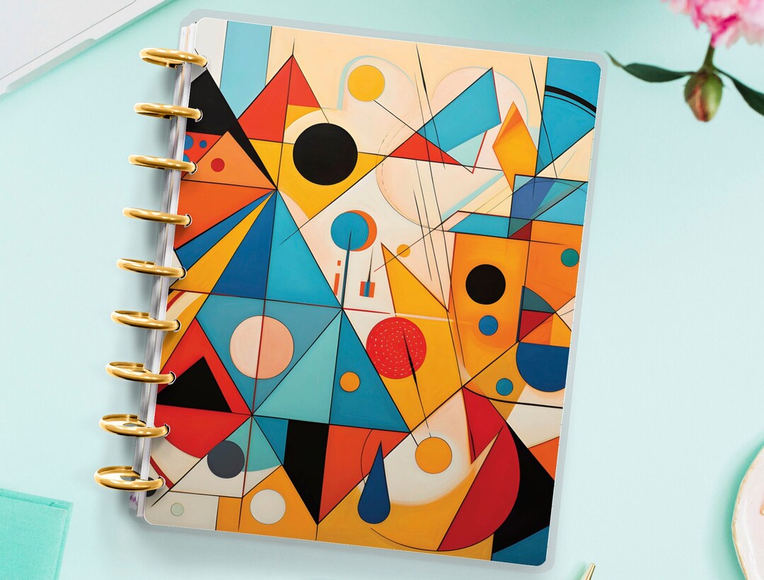 Abstract Planner Cover for Disc Bound Planner | Planner Cover for ...