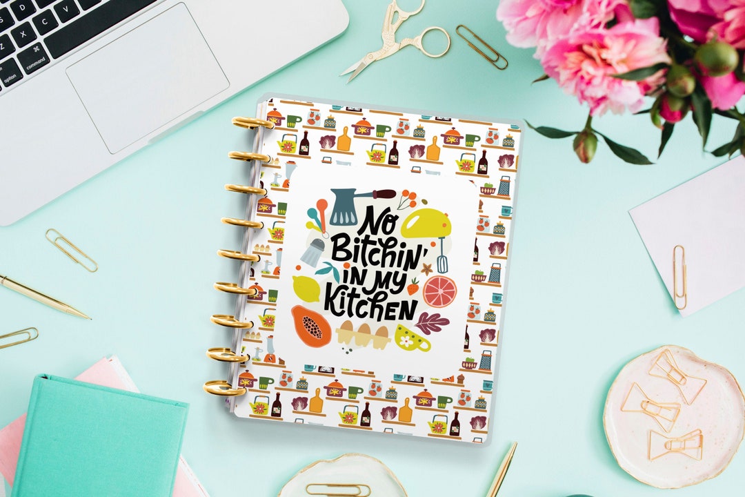 Recipe Book Cover - Happy Planner Cover - Erin Condren - Planner Cover ...