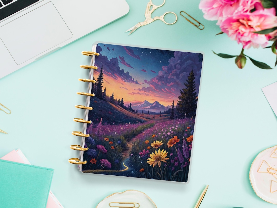 Purple Mountain Planner Cover for Disc Bound Planner | Planner Cover ...