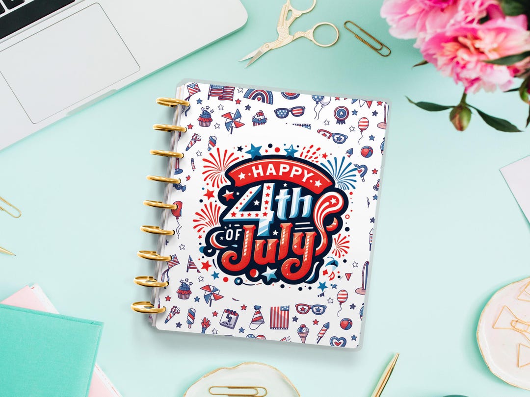 Fourth of July Planner Cover for Disc Bound Planner | Planner Cover for ...