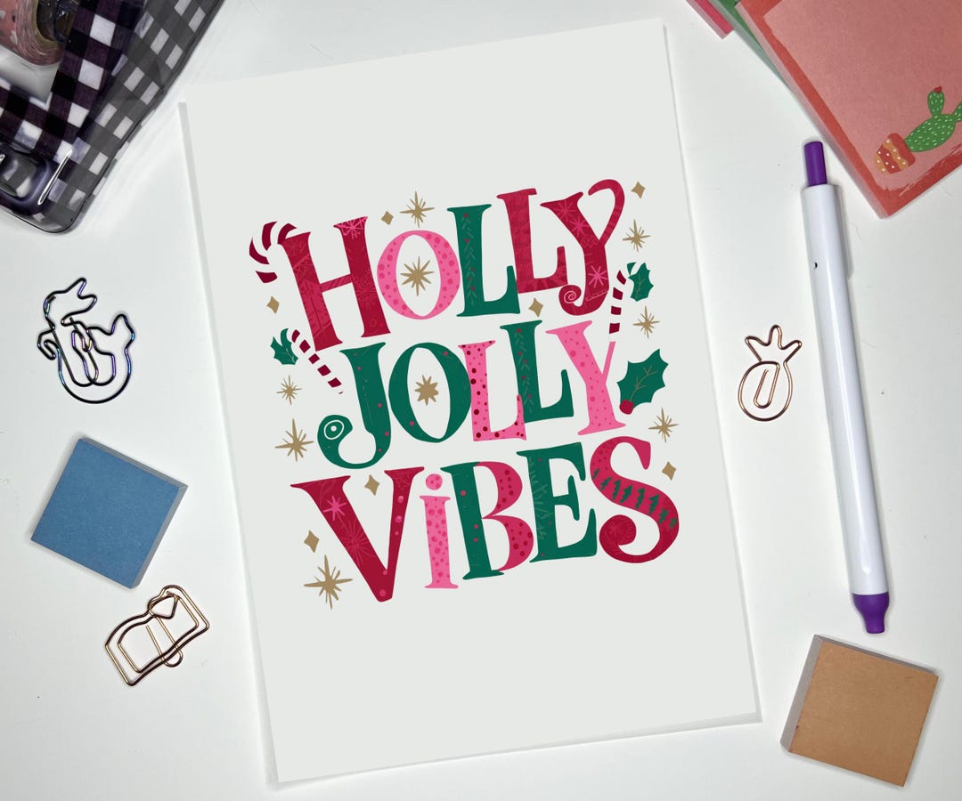 Holly Jolly Dashboard, Planner Insert, Discbound Dashboard, A5, A6 ...