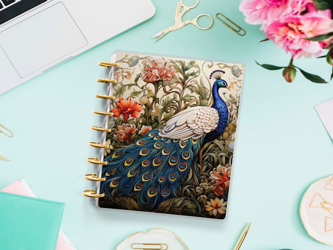 Peacock Planner Cover for Disc Bound Planner | Planner Cover for Spiral ...