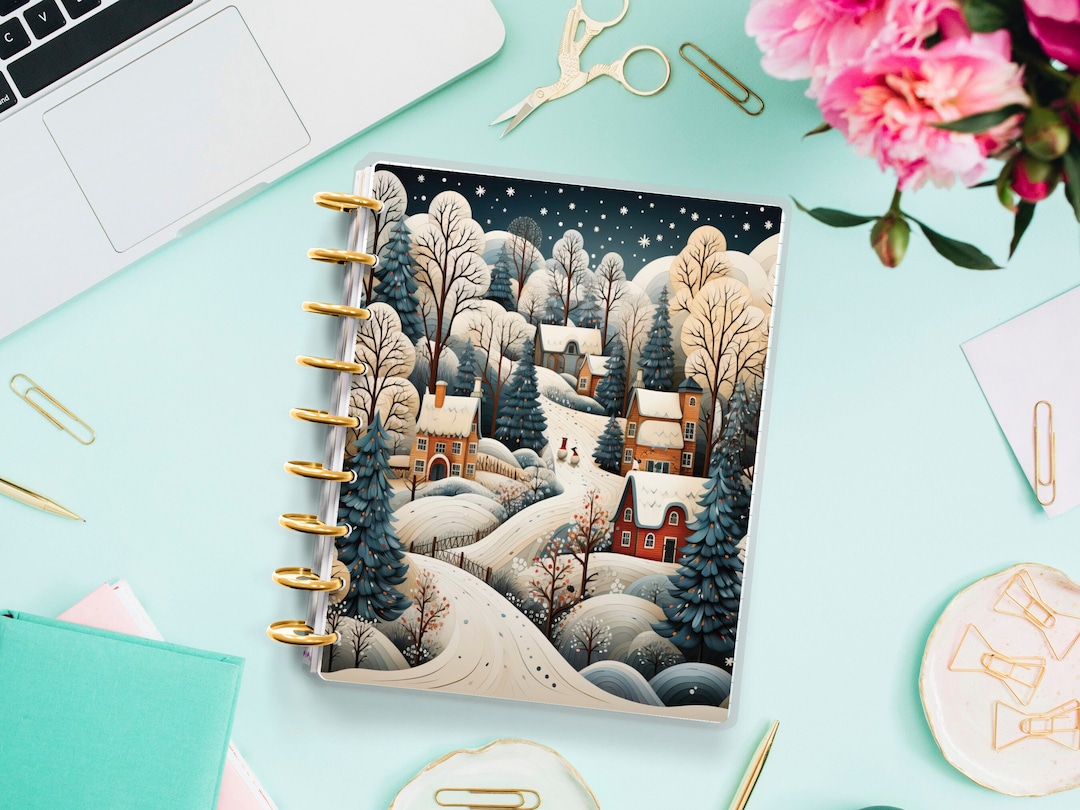 Winter Landscape Planner Cover for Disc Bound Planner | Planner Cover ...