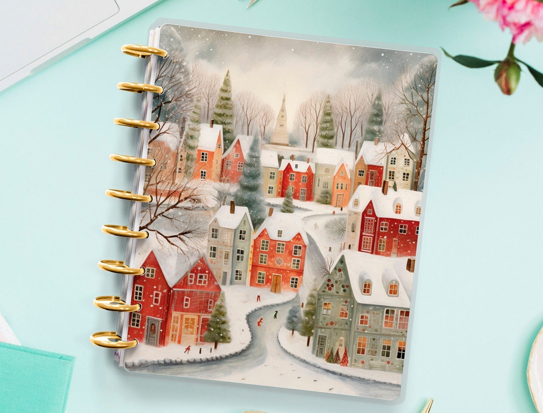 Winter Homes Planner Cover for Disc Bound Planner | Planner Cover for ...