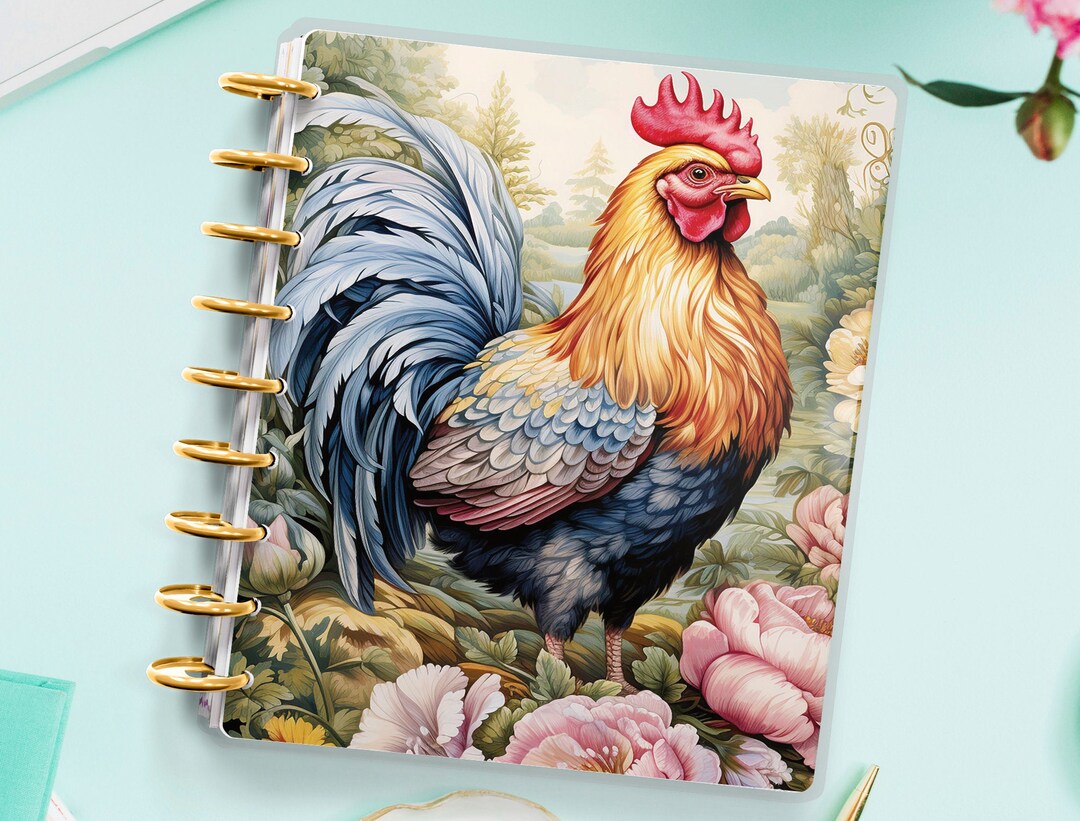 Rooster Easter Planner Cover for Disc Bound Planner | Planner Cover for ...