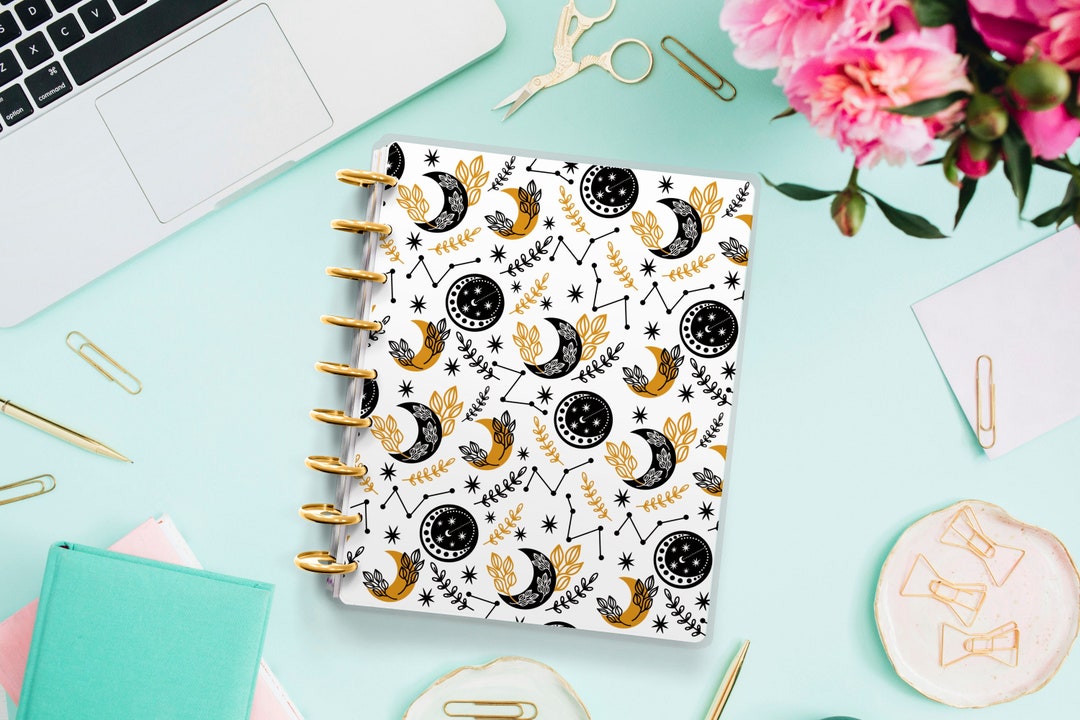 Moon and Star Planner Cover for Disc Bound Planner | Planner Cover for ...