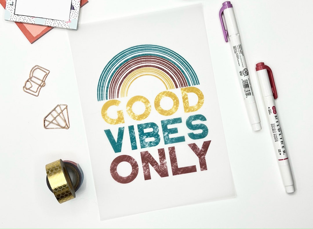 Good Vibes Vellum Dashboard, Planner Insert, Discbound Dashboard, A5 ...