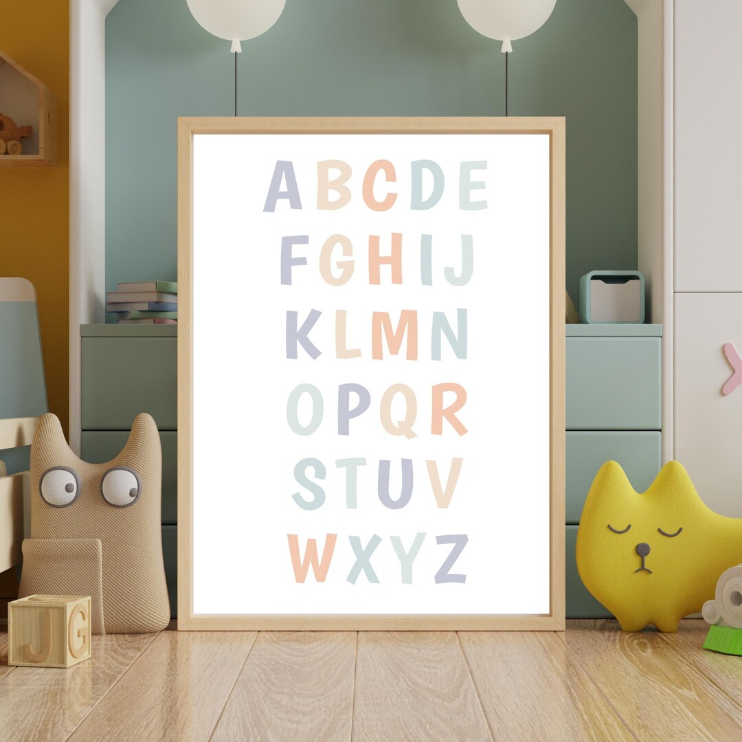 Nursery ABC Printable Boho Watercolor Alphabet, ABC Printabls,print ...