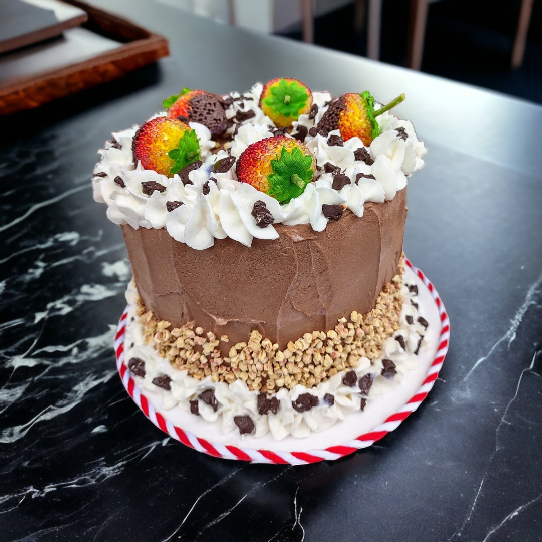 6fake Cake,faux/fake Chocolate Cake,fake Bake Decor, Kitchen Decor,fake ...
