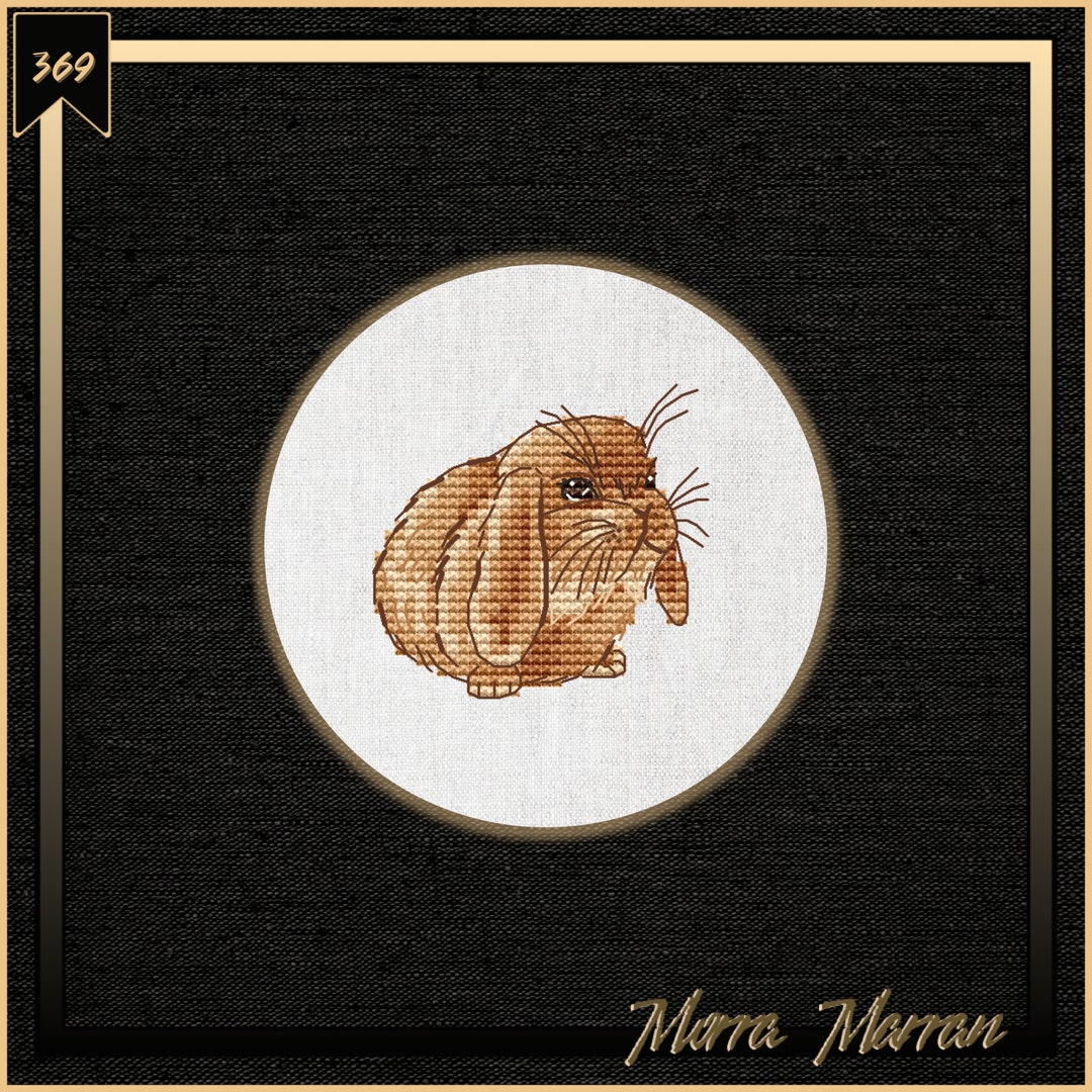 Cross Stitch Pattern of a Small Lop-eared Rabbit - Etsy