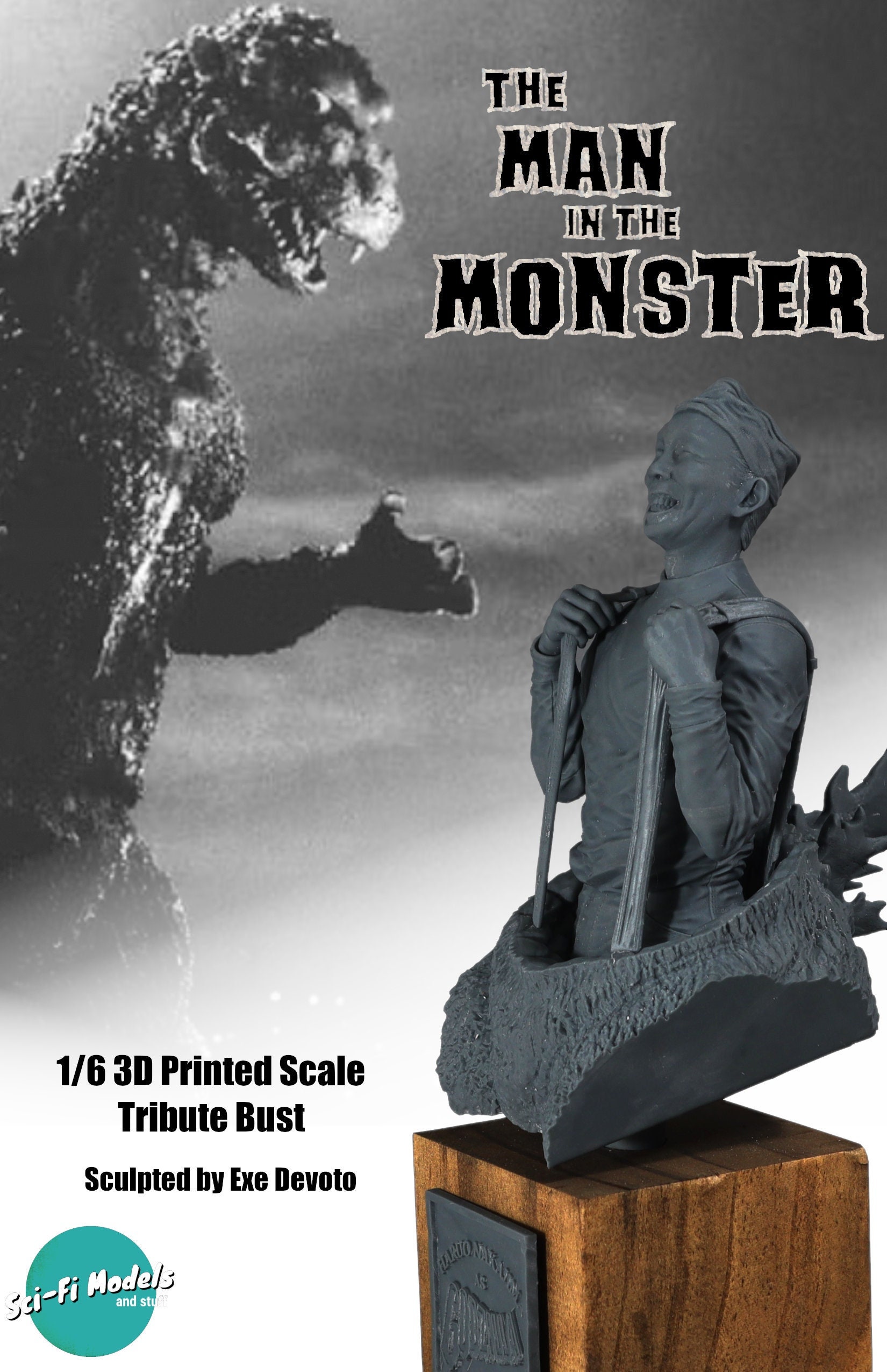 Nakajima Godzilla Tribute Bust Resin Kit - Etsy