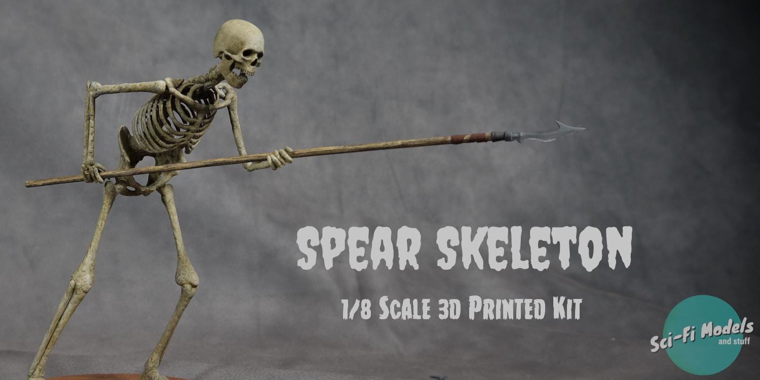 Classic Movie Inspired Spear Skeleton Resin Kit - 1/8 Scale - Etsy