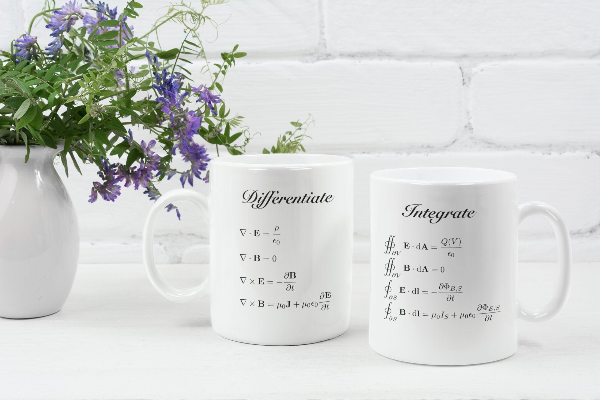 Coffee Mug Maxwell Equations in Differential and Integral Form Math or ...