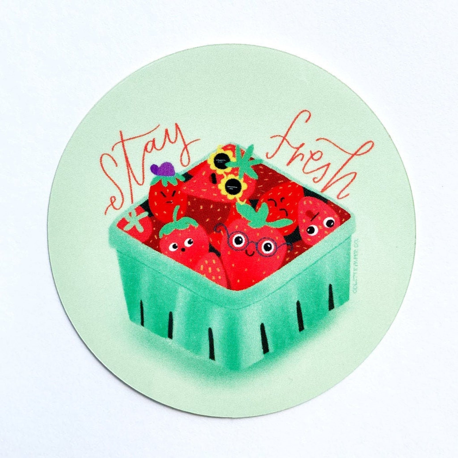 Strawberries Sticker | Etsy