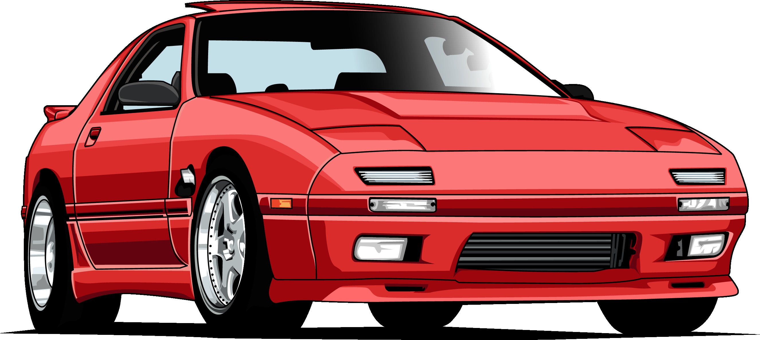 Mazda RX7 Digital Print in Png - Etsy