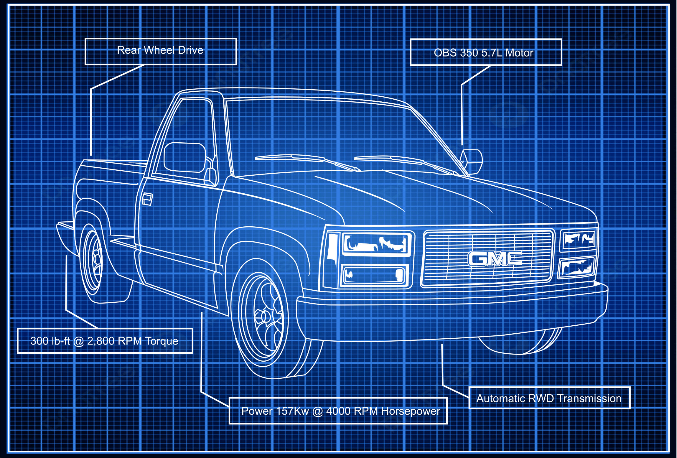OBS 1992 GMC Sierra Blueprint - Etsy