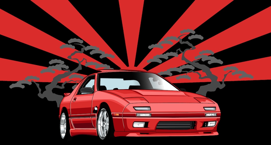 FC3 Mazda RX7 Red Sun - Etsy