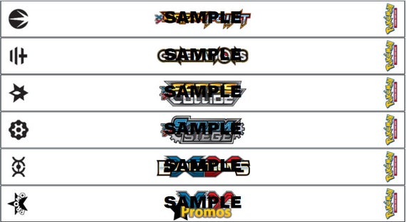 Pokemon Binder Labels XY Complete Set | Etsy Australia