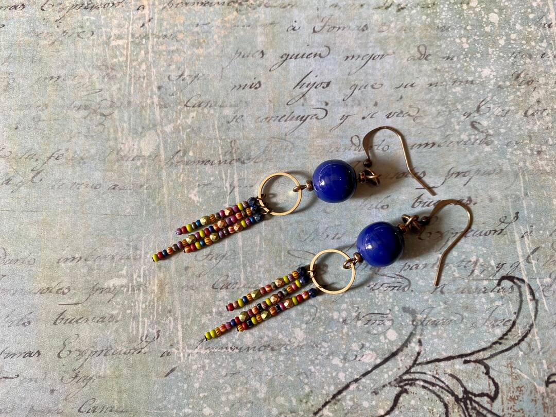 Colorful and Stylish Seed Bead Drop Earrings - Etsy