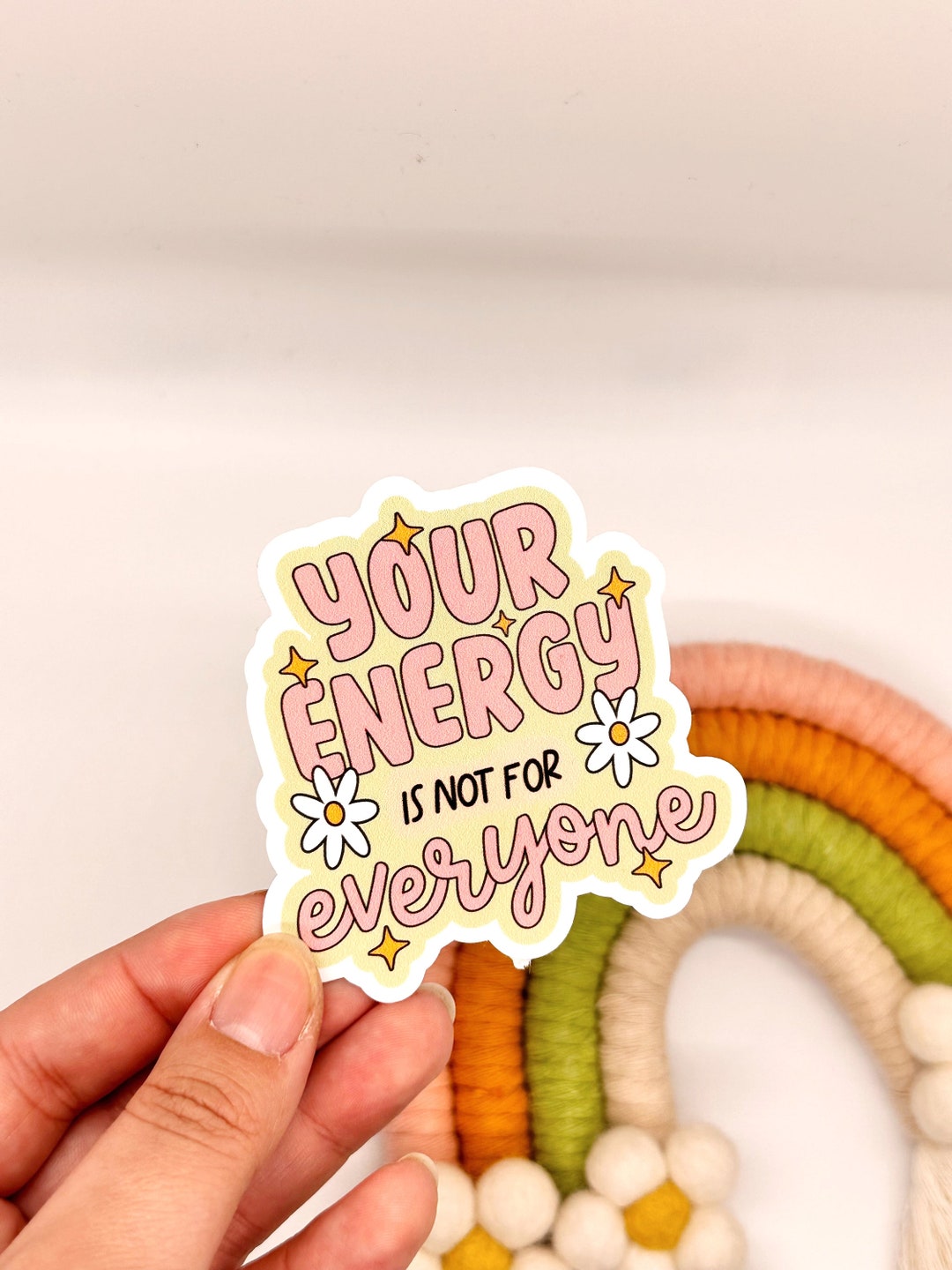 Your Energy is Not for Everyone Sticker, Mental Health Sticker, Retro ...