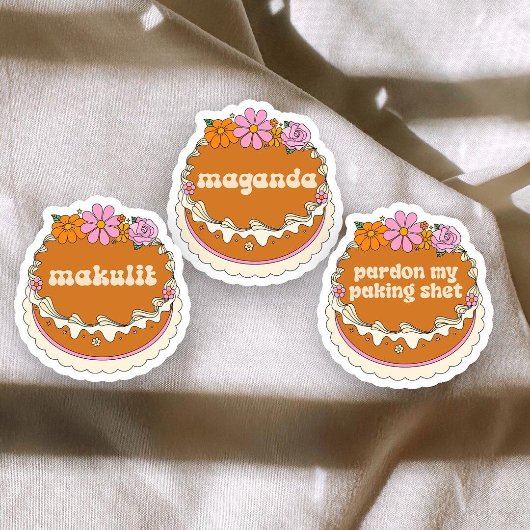 Filipino Mocha Cake Sayings Sticker, Filipino Saying, Filipino Dessert ...