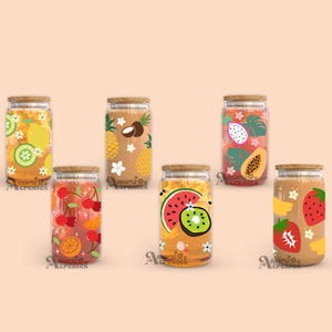 Watermelon Kiwi Glass Cup, Fruit Glass Cup, Spring Glass Cup, Trendy ...