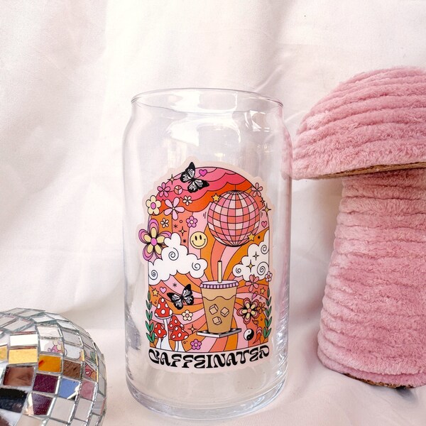 Retro Drinking Glass Etsy