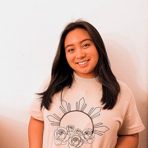 Fil Am Pride Tee, Filipino Symbol W/ Roses Tee, Crewneck, Long Sleeve ...