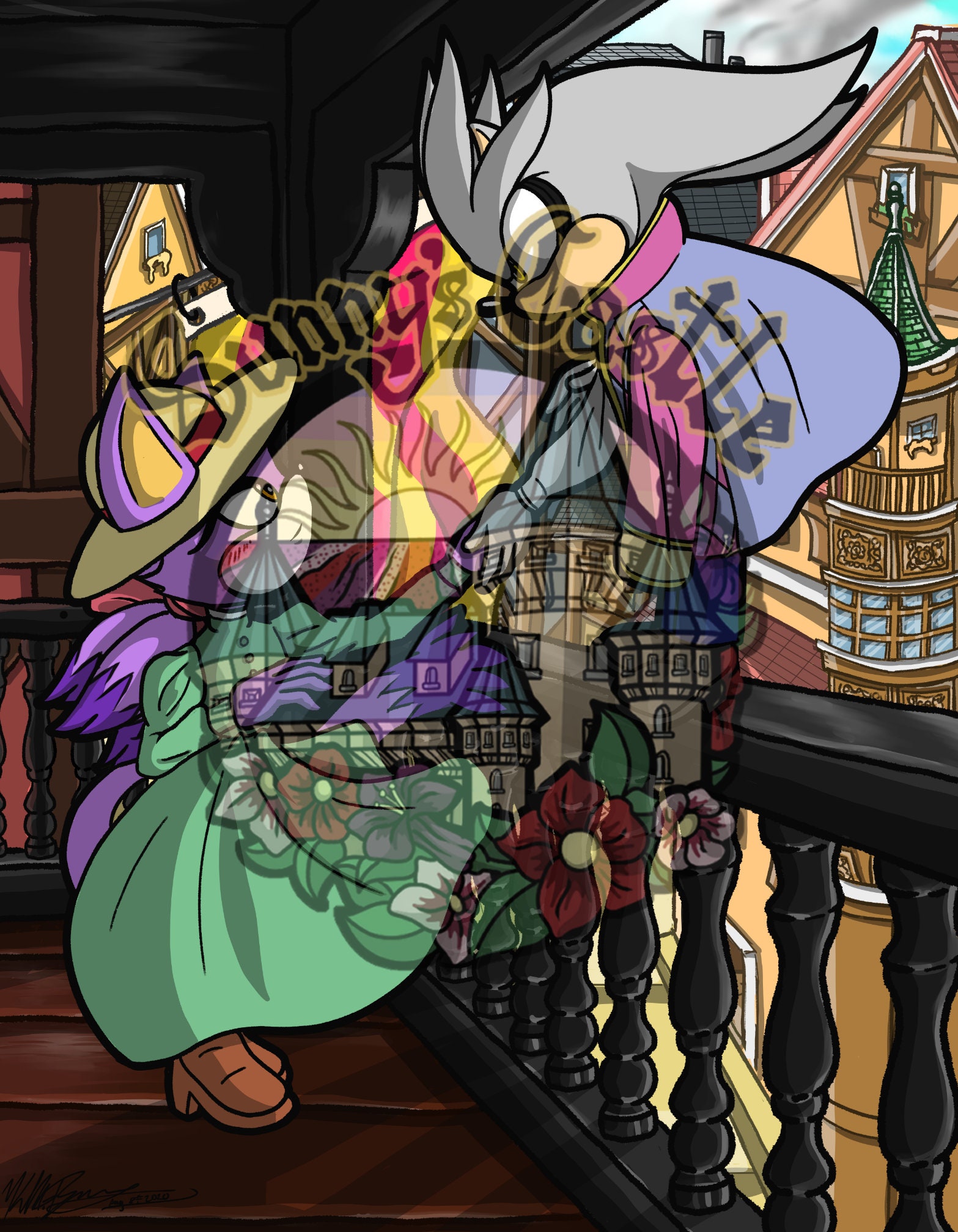 Blaze & Silver Sonic Hedgehog Howls Moving Castle Crossover - Etsy