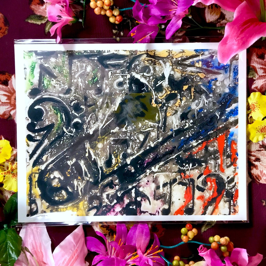 Jazz Trombone - Classic Vintage Instrument Painting Original Signed Art ...