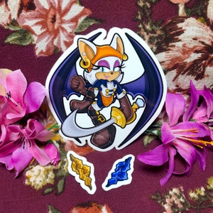 Sonic Prime Rouge the Bat 4" Vinyl Stickers (rouge, Batten, Prim, Rebel ...