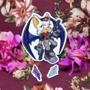 Sonic Prime Rouge the Bat 4" Vinyl Stickers (rouge, Batten, Prim, Rebel ...