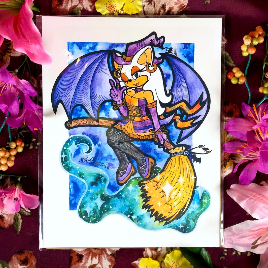 Rouge the Witch - Rouge the Bat Sonic the Hedgehog Original Signed Art ...