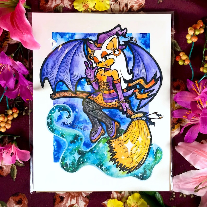 Rouge the Witch - Rouge the Bat Sonic the Hedgehog Original Signed Art ...