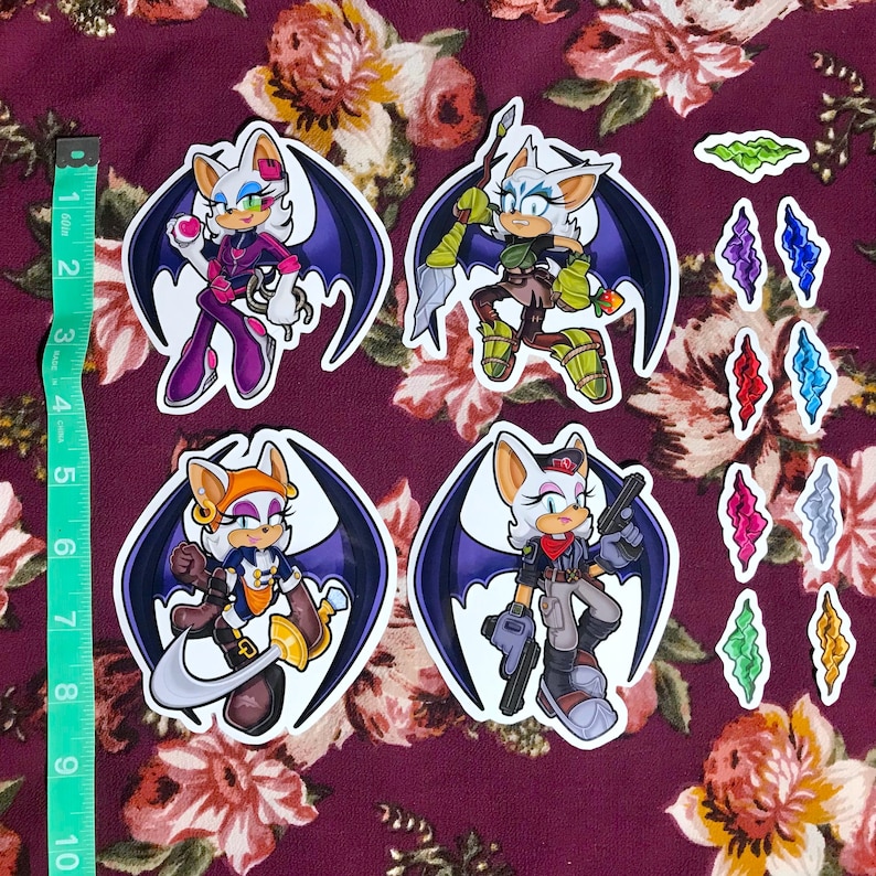 Sonic Prime Rouge the Bat 4 Vinyl Stickers rouge - Etsy