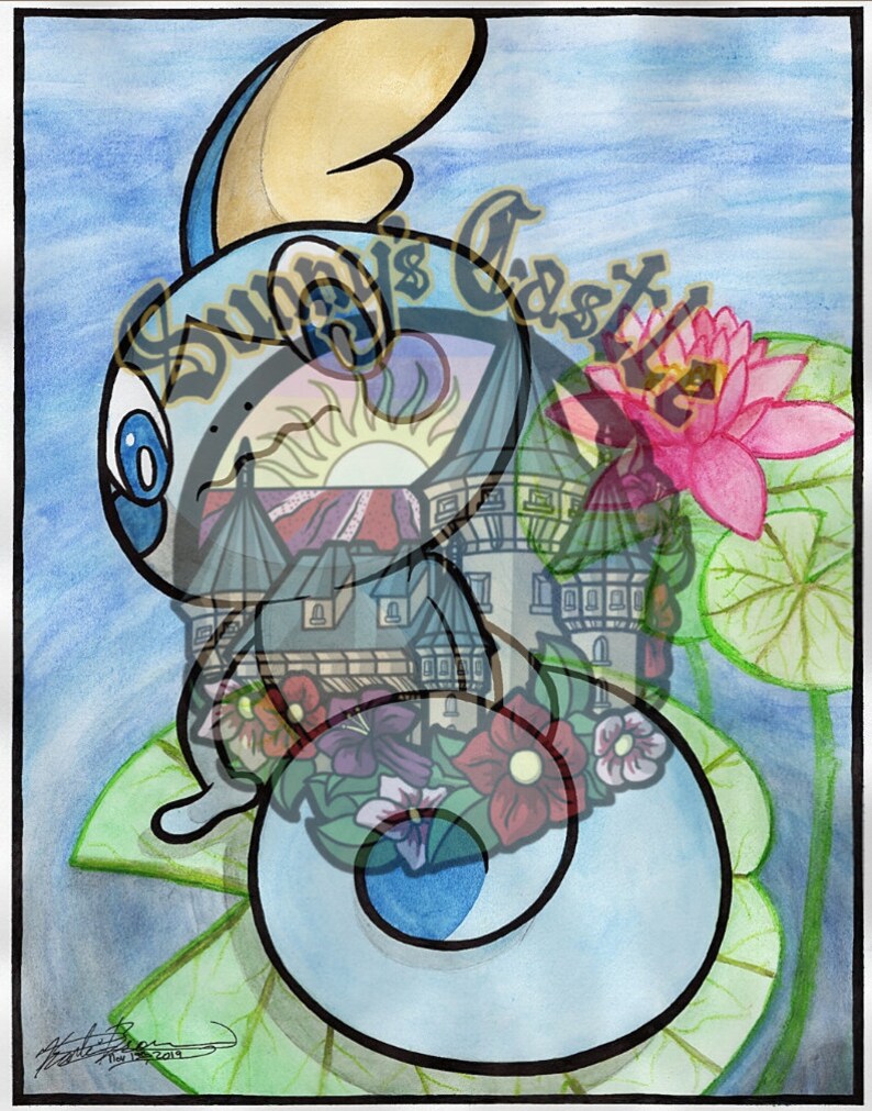 Sobble, Grookey, & Scorebunny Watercolor Original Signed Art Print Set ...