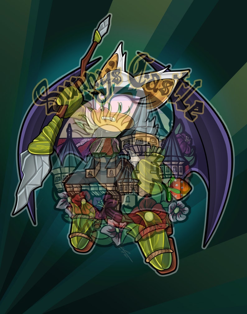 Prim Rouge Sonic Prime Rouge the Bat Jungle Outfit Original Signed Art ...